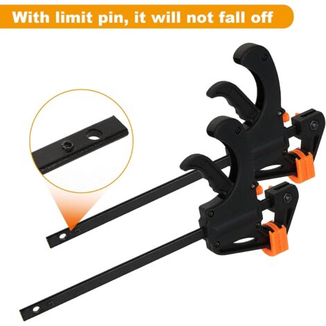 12-Pack 4-Inch Woodworking Quick Grip ClampsTrigger ClampsSingle Handed ...