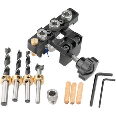 in 1 Woodworking Drill Guide Adjustable Drilling Guide Punch Positioner ...