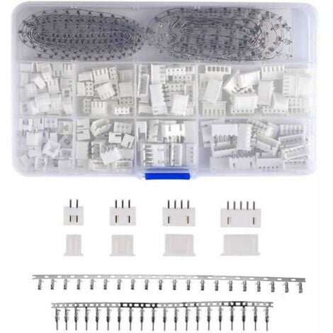 560pcs JST Connector Kit 2.54mm JST-XHP 2/3/4/5 Pin Housing and Male Female Pin Header Connector ...