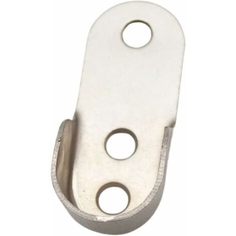 Wardrobe Rod Support 10 Pcs Oval Wardrobe Support Chrome Steel Curtain ...