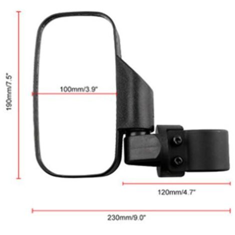 Convex Rearview Mirror Side View Racing Modified Side Mirror for UTV ...