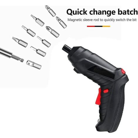 Mini Cordless Screwdriver with Chuck and USB Charger, 3.6V 47PCS ...