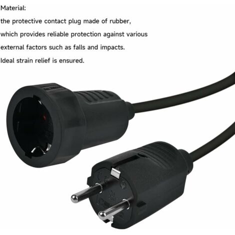 3 Male Plugs and 3 Female Sockets, 2 Pin Electrical Plug 250V 16A Plug ...