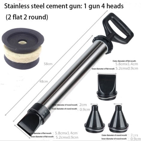 Extruder Gun Stainless Steel Mortar Grout Gun - Mortar Syringe - Hand ...