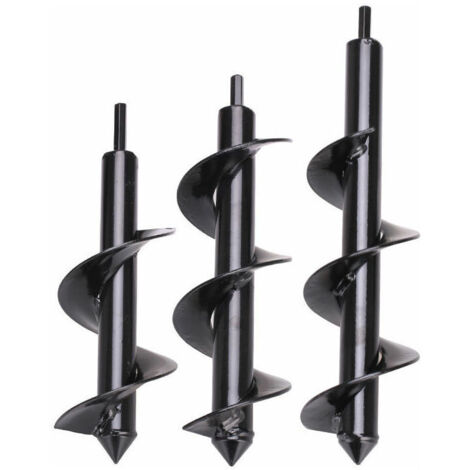Garden Auger Drill Bit Ø 80 and Ø 300 mm 1 Piece, Spiral Garden Drill ...