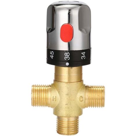 Adjustable Bathroom Thermostatic Mixer Brass Water Mixer Hot/Cold Water ...