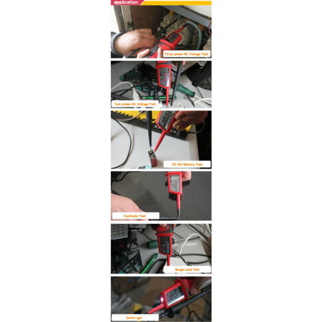 UNI-T UT15C Waterproof Type Voltage Tester Induction Test Pencil Three ...