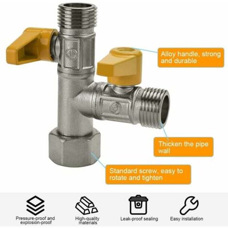 3-way valve T-connector 3-way toilet faucet G 1/2 Shower head