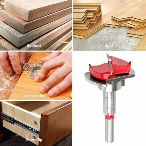 Door and furniture hinge cutter, 35mm wood hole cutter with depth stop ...