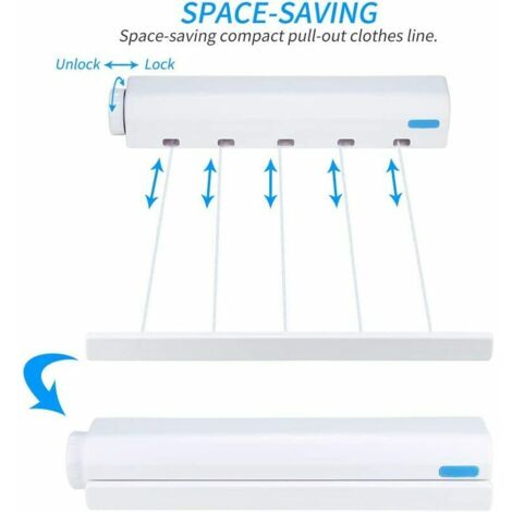 Automatic Retractable Clothesline Indoor Hanging Clothes Line 4 Core/5 Core