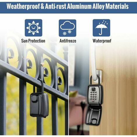 Secure Key Box, Wall-mounted Key Safe, Wall-mounted Key Box, Coded Key ...