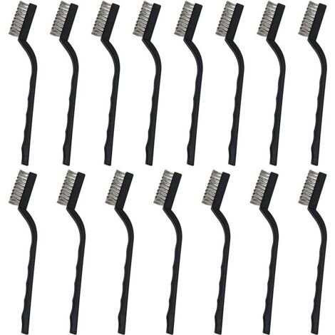 Mini Wire Brush (20 Pack) - Stainless Steel Brush with Curved Handle ...