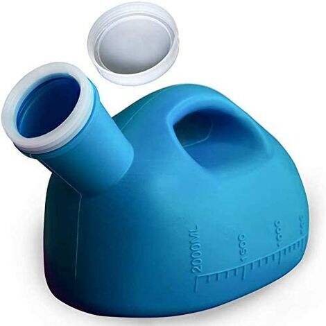 Men Urinal with Lid 2000ml/66oz Large Capacity Spill-Proof Urine Cups ...