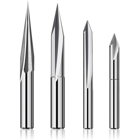 Punte per Router CNC Set 1/4 , Punte per Intaglio del Legno per ...