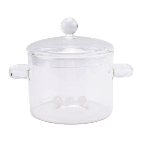 Casseruola nel Vetro con Coperchio, Pentola per Piano Cottura Coperchio ...