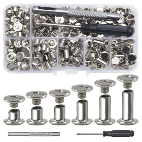 Rivetti in pelle Chicago Screw, viti di fissaggio M5 assortite per ...