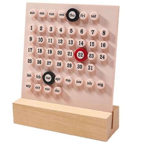 Calendario da tavolo in legno, regali retrò per la casa ...