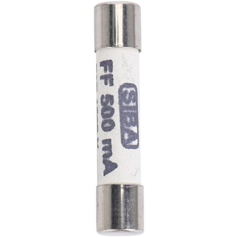 Fusibile ceramico bianco 1000V 500mA 6,3 x 32mm per multimetro