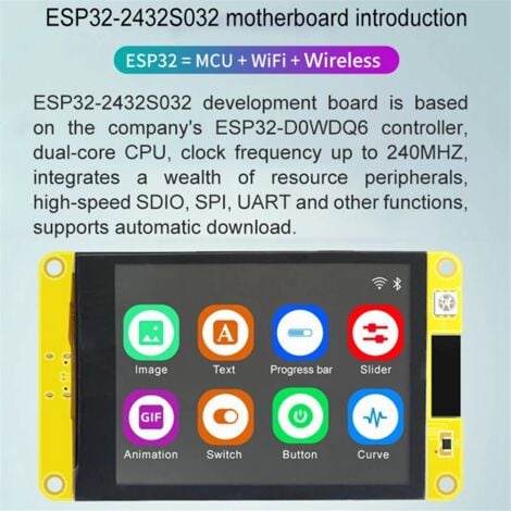 ESP32 per LVGL Scheda di Sviluppo WIFI+Bluetooth 3,5 Pollici 320x480 RGB Smart Display Modulo ...