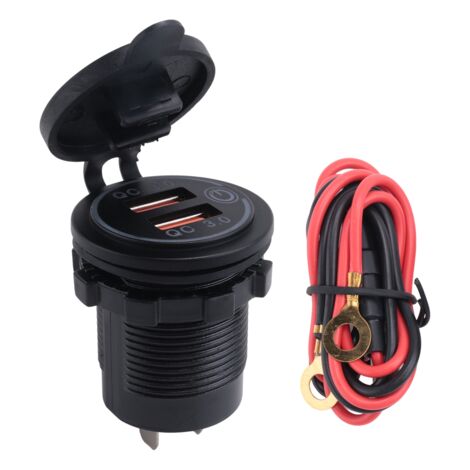 Presa di ricarica USB doppia QC 3.0, presa impermeabile 12V/24V con ...