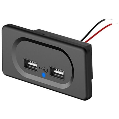Presa di carica per auto USB doppia da 4,8 A, 12 V e 24 V, per moto ...