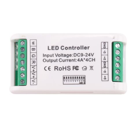 Mini decoder RGBW a 4 canali, controller per strisce RGB 16A, driver ...