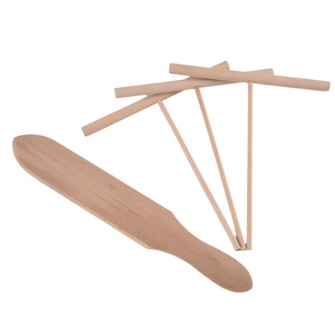 Set di Spatole Bastoncini A T In Legno per Stendere la Pastella Pancake ...