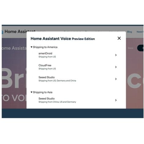 Home Assistant Voice Edizione Home Assistant ESP32-S3 SoC Home Assistant
