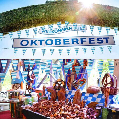 10M Bavarian Garland Oktoberfest Decor Pennant