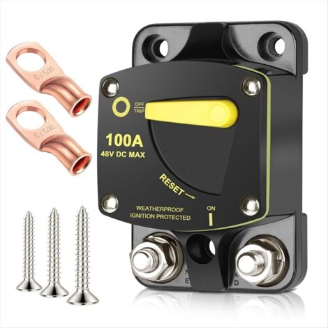 Interruttore automatico da 100 Ampere DC 12V-48V con fusibile e ...