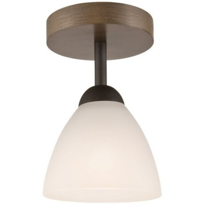 Lamkur Adriano Halbbündiges Licht, Glasschirm, Sonoma, 1x E27