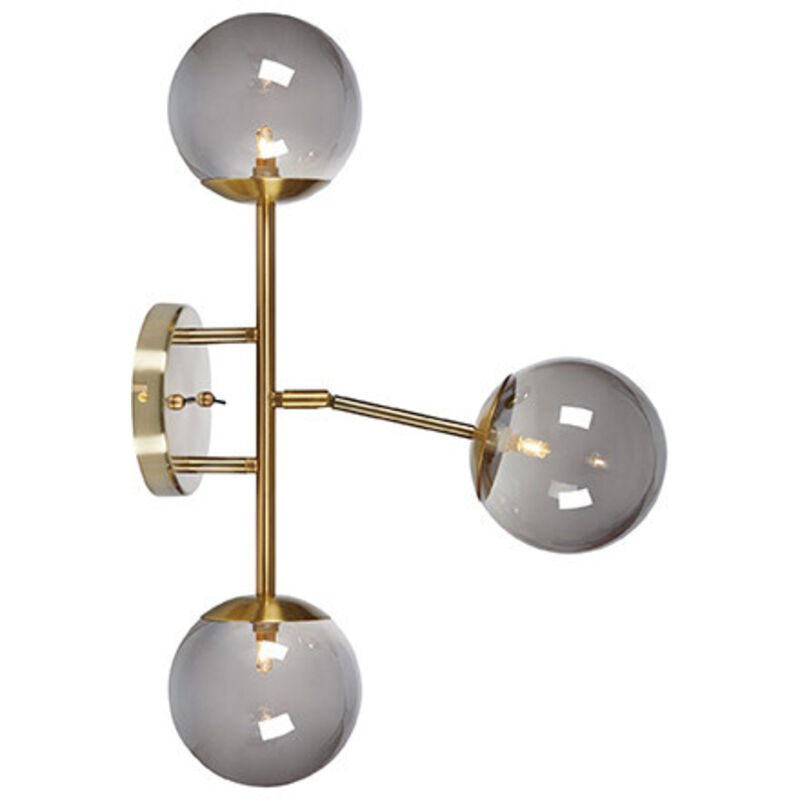 Markslojd TRINITY Wall 3 Globe Light Messing, Rauch