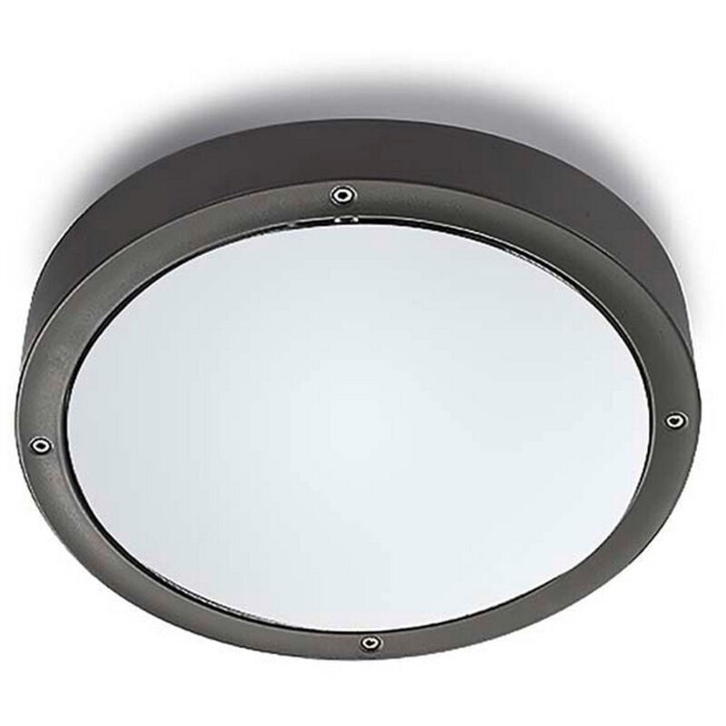 LEDS C4 Basic Aluminium ¸260mm Outdoor Simple Flush Urban Grey, Opal ...