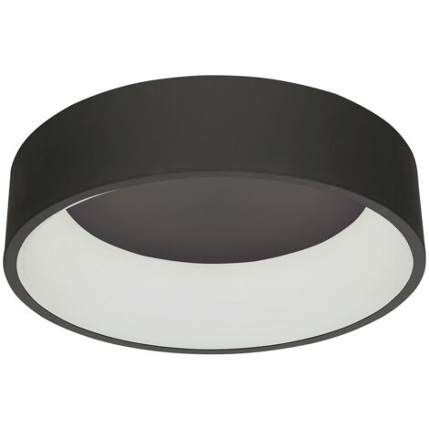Italux Chiara - Moderne LED Flush Deckenleuchte Schwarz, Warmweiß 3000K ...
