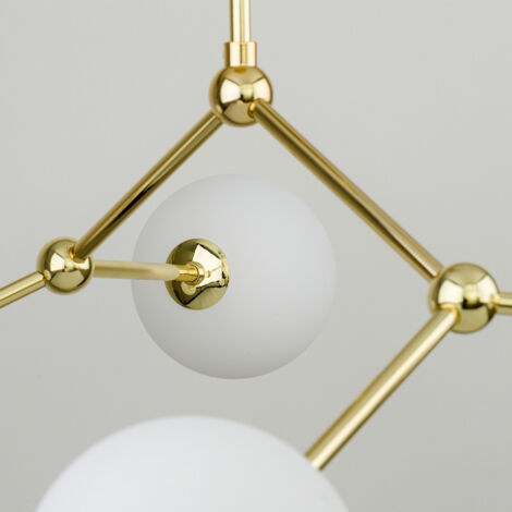 TK Fairy Globe Mehrarmige Deckenleuchte, halbbündig, Gold, 66 x 49 x 42 ...