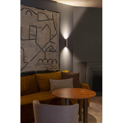 Faro Stan Stan Up & Down Wandleuchte, gebürstetes Aluminium, GU10