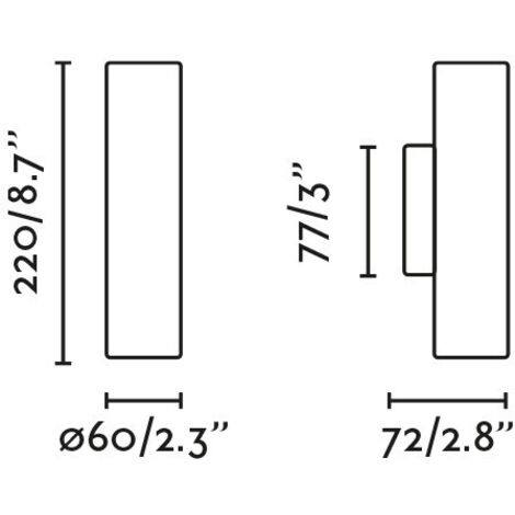 Faro Stan Stan Up & Down Wandleuchte, gebürstetes Aluminium, GU10