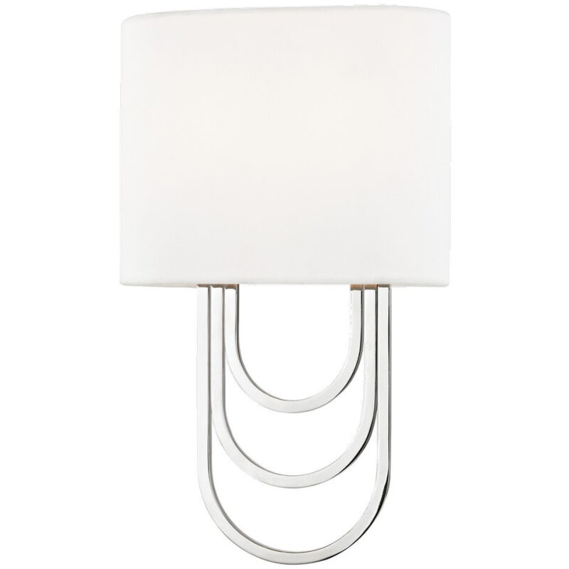 Farah Applique a 2 luci in nichel lucido, lino