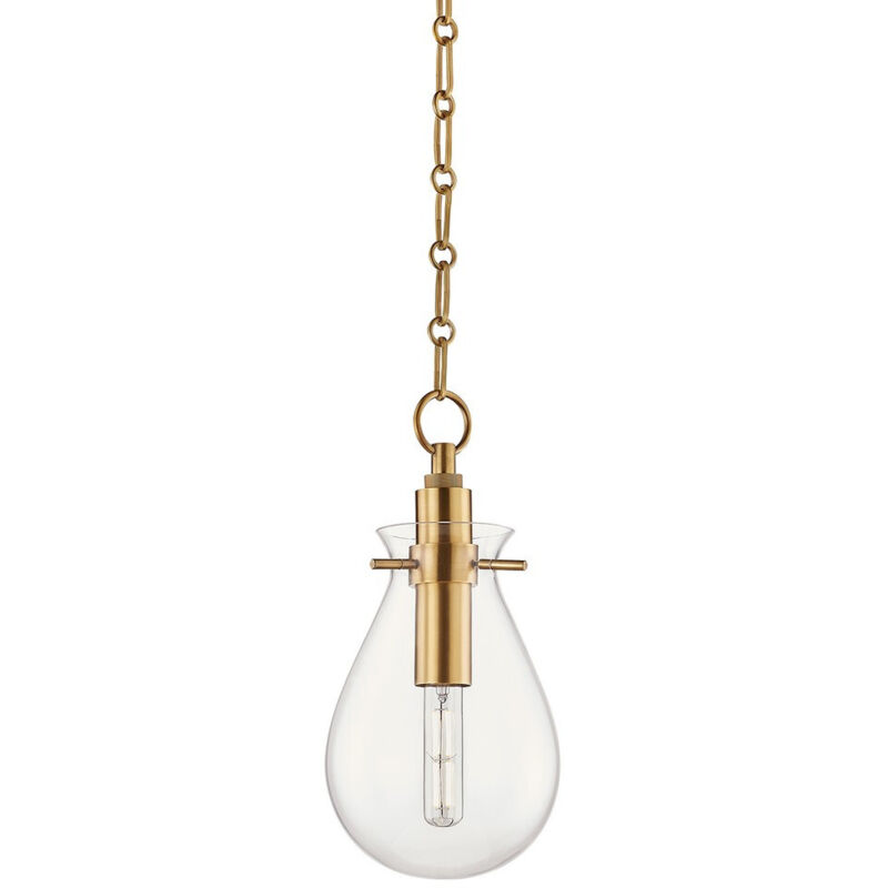 Ivy Pendente 1 Luce Piccolo Ottone, Vetro