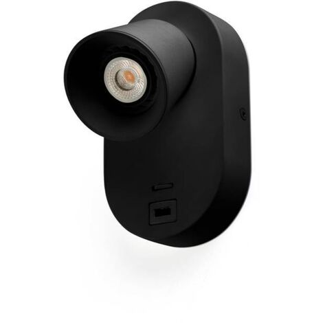 Faro CORB - Faretto LED da parete integrato da parete nero