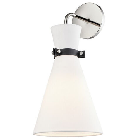 Julia Applique 1 Luce Nichel Lucido, Lino