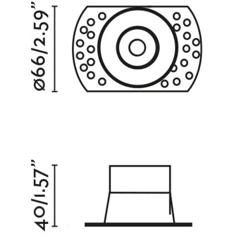 Faro Flac Faretto da incasso senza cornice Flac bianco MR11 GU10