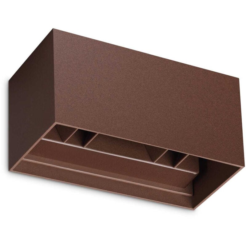 Ideal Lux ATOM Aplique 4 Luces LED Integrado Exterior Up Down Café ...