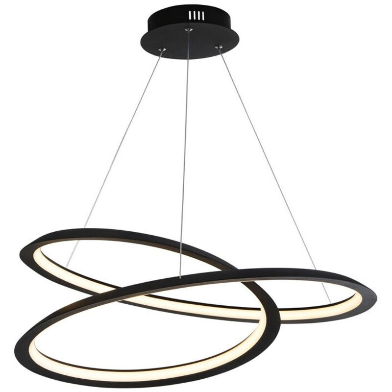 Lámpara colgante LED Searchlight Swirl Negro Arena. Regulable