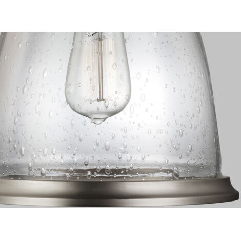 Elstead Hobson 1 Light Medium Dome Takhänge Satin Nickel, E27