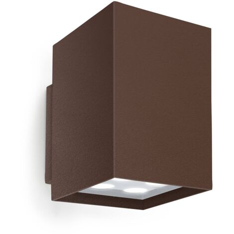 Leds-C4 Afrodita - LED de exterior de pared arriba y abajo marrón claro ...
