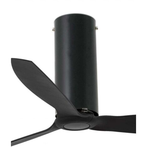 Faro Tube - Ventilador de techo negro mate 3 aspas con motor DC