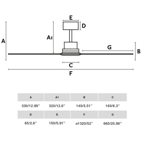 Faro Lantau Sistema inteligente Tuya grande de 3 aspas, color marrón y pino