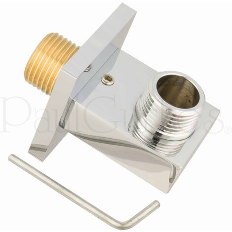 PaulGurkes Wandanschlussbogen Schlauchanschluss Messing Chrom