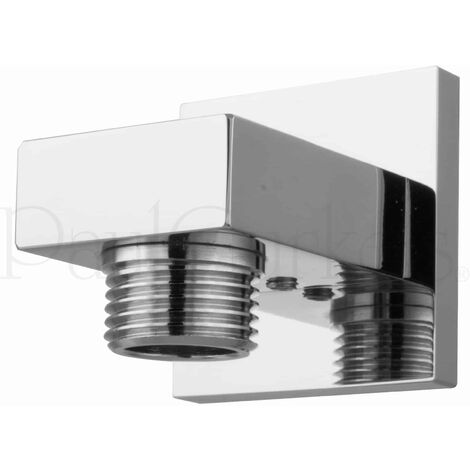 PaulGurkes Wandanschlussbogen Schlauchanschluss Messing Chrom